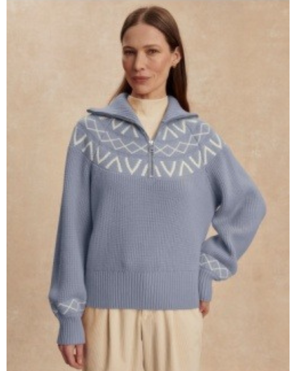 VARLEY SIGRID FAIRISLE HALF ZIP – The Apple Tree